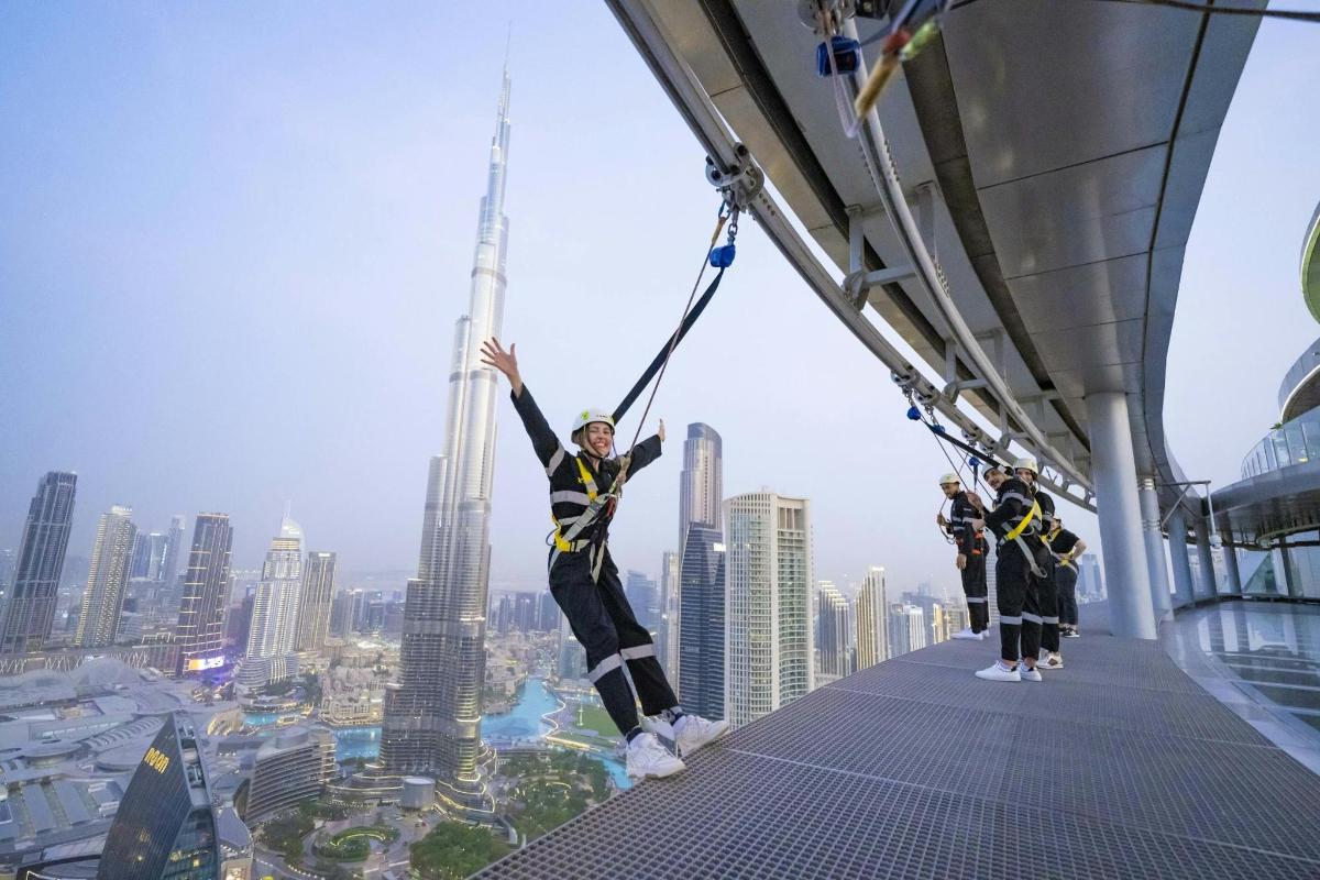 Dubai Sky Views Edge Walk tour & Marina Dhow Dinner Cruise with Private ...